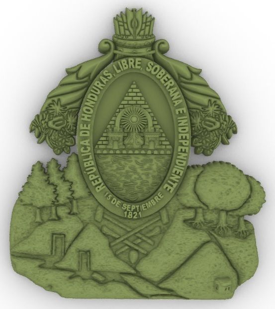 Shield of Honduras Escudo de Honduras 3D model 3D printable | CGTrader