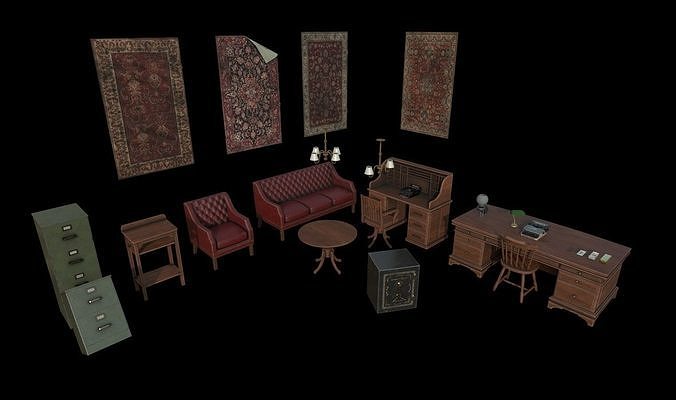 3D model Bank Prop Pack 1 VR / AR / low-poly | CGTrader