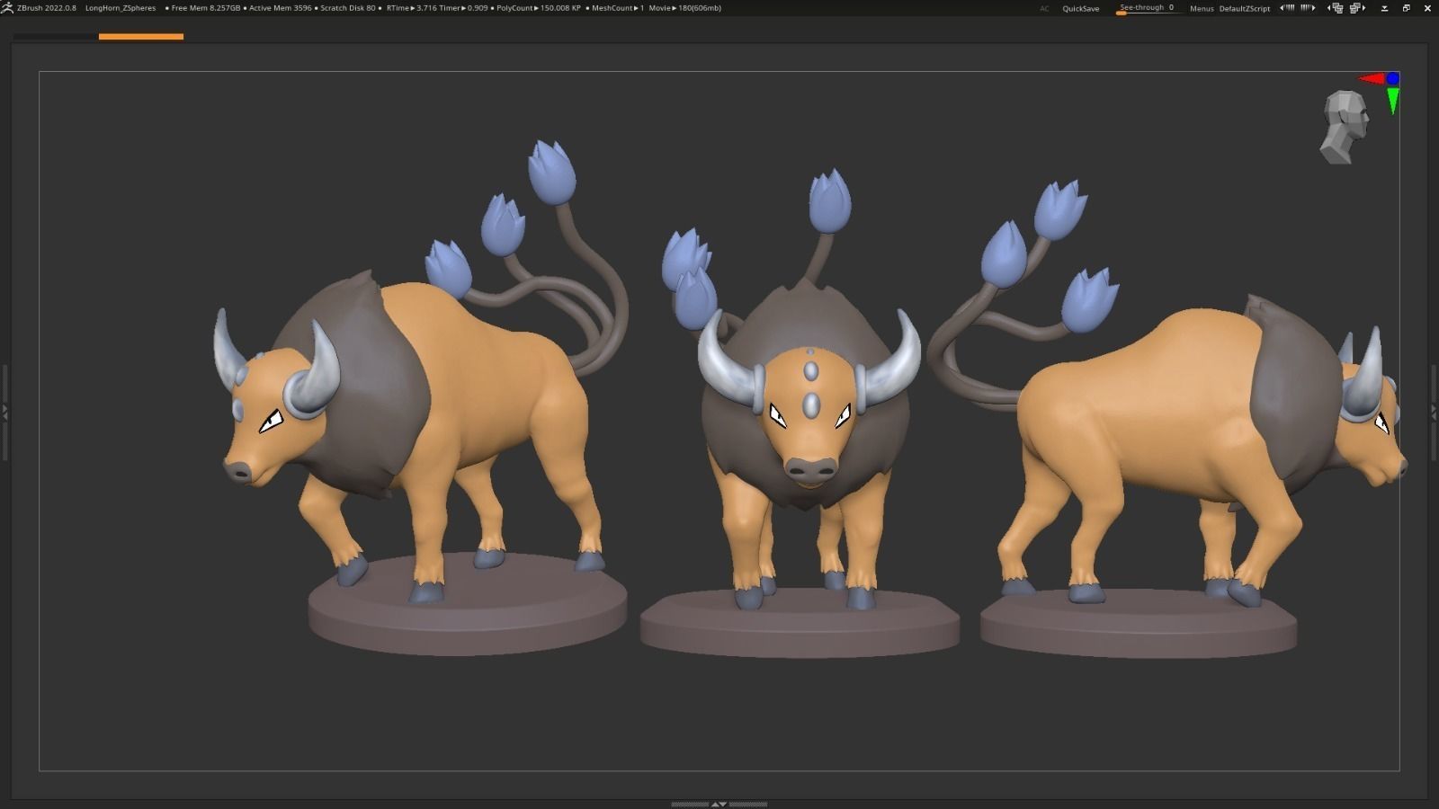 Taurus pokemon 3D print 3D model 3D printable | CGTrader