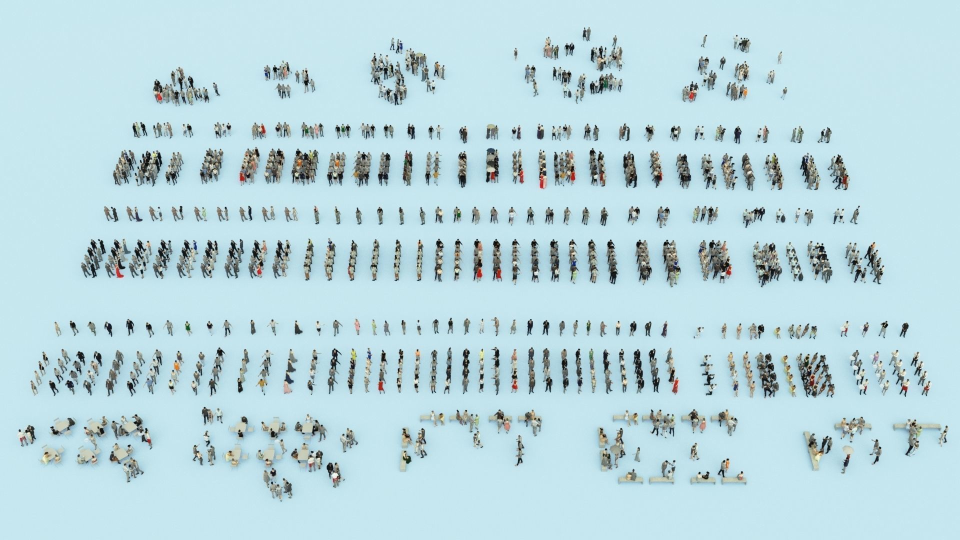 3D Model Collection 3D CROWDS HDRI ATMOSPHERE VOL01 10X ULTIMATE SPEED ...