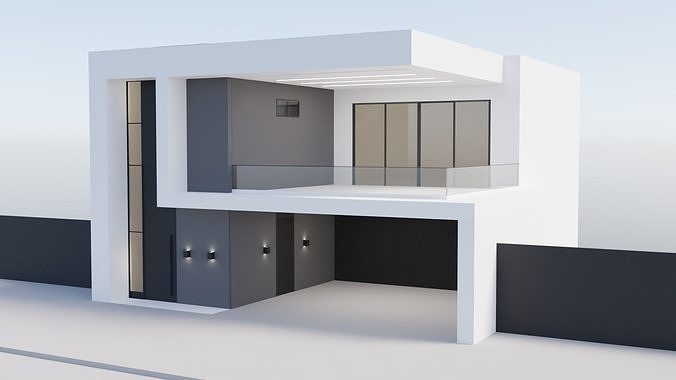 high-tech style house 3D model | CGTrader