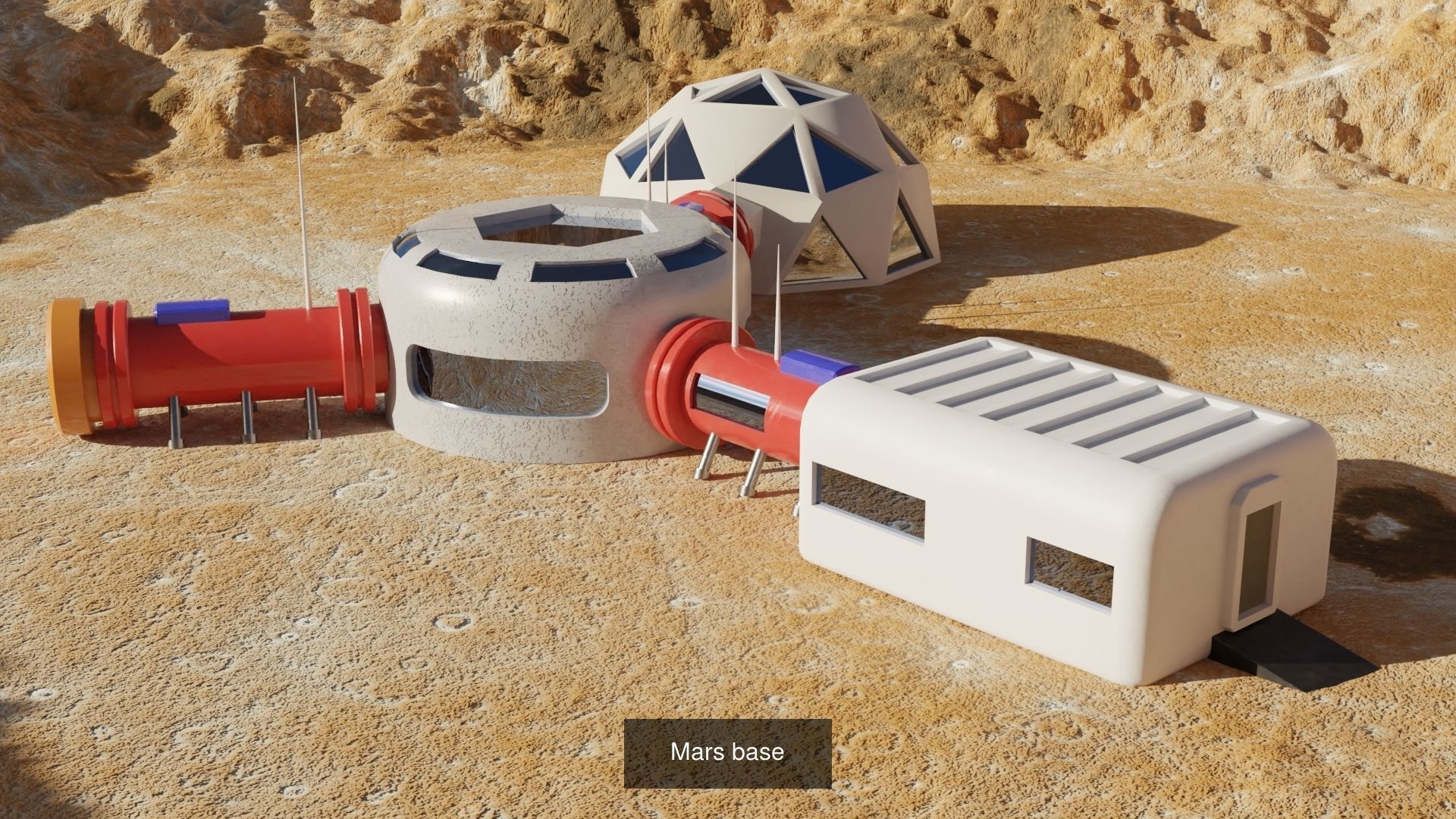 3D Model Collection Mars base 3D models VR / AR / low-poly | CGTrader