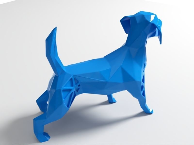 Polygon Dog 3D model 3D printable | CGTrader