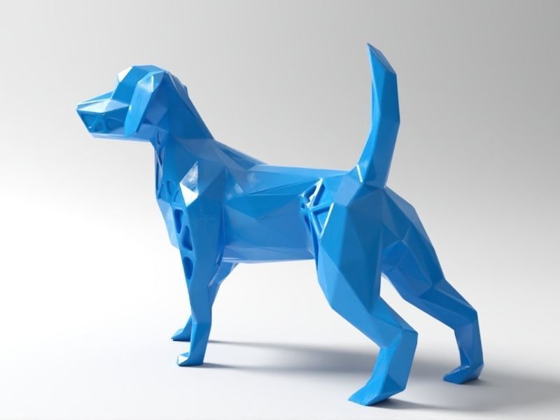 Polygon Dog 3D model 3D printable | CGTrader