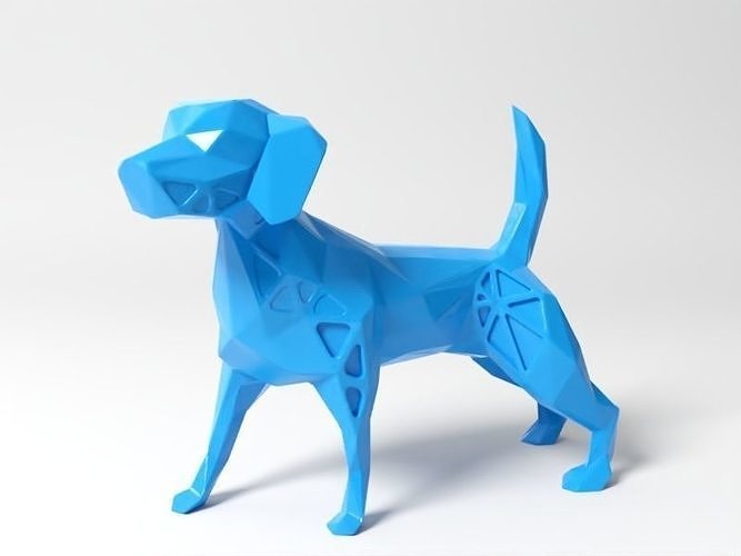 Polygon Dog 3D model 3D printable | CGTrader