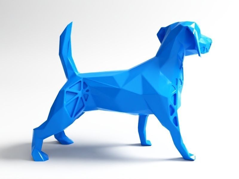 Polygon Dog 3D model 3D printable | CGTrader