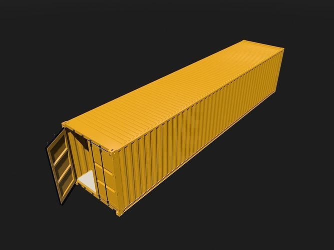 Dry Van 40 Container 3D Model 3D model | CGTrader
