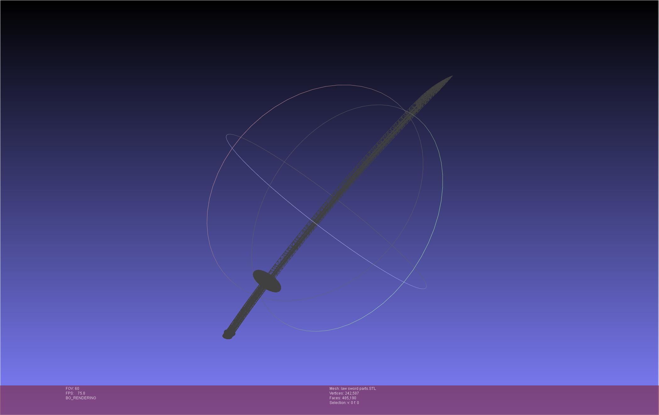 One Piece Trafalga Law Sword And Sheath Assembly 3D model 3D printable ...