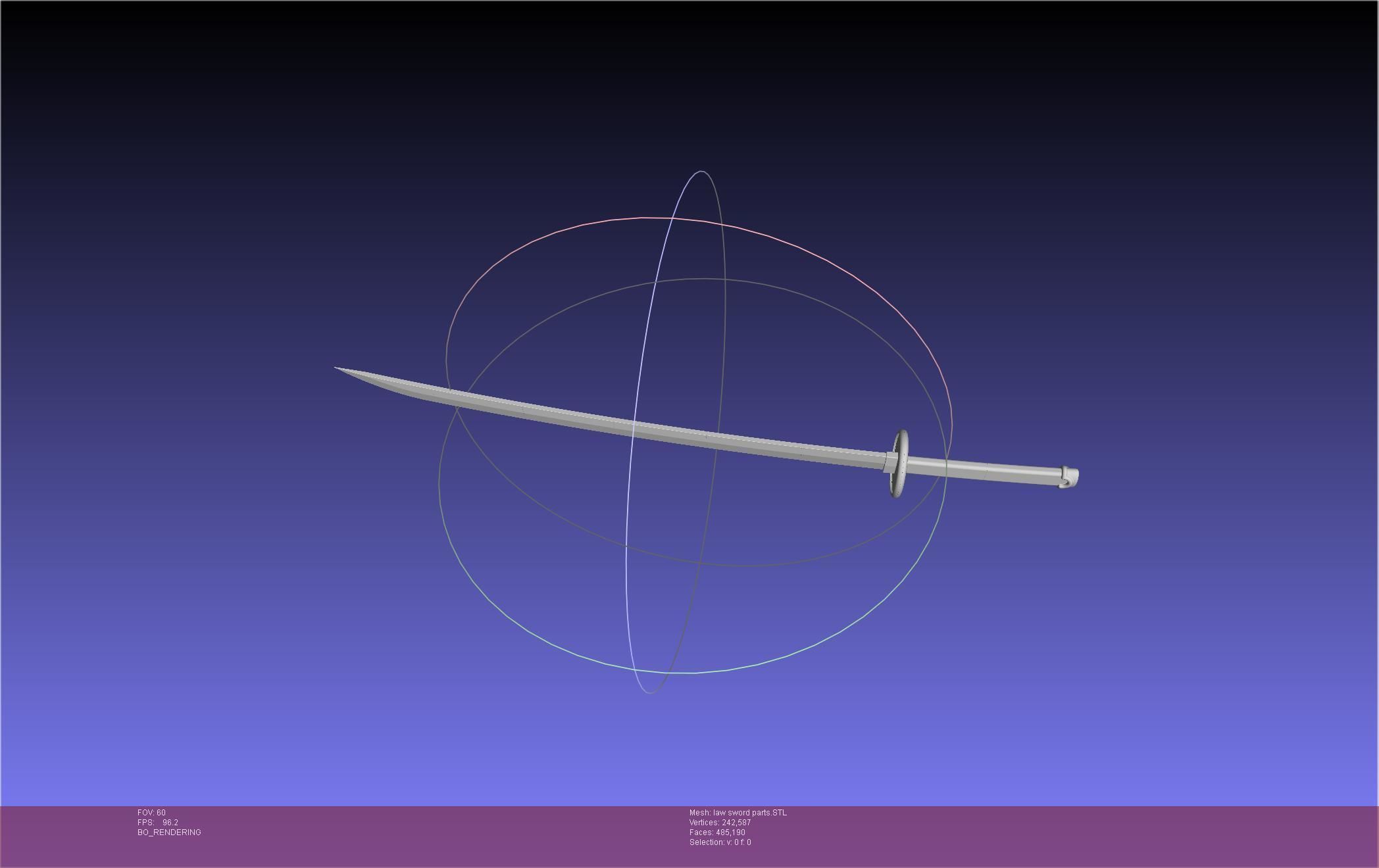 One Piece Trafalga Law Sword And Sheath Assembly 3D model 3D printable ...