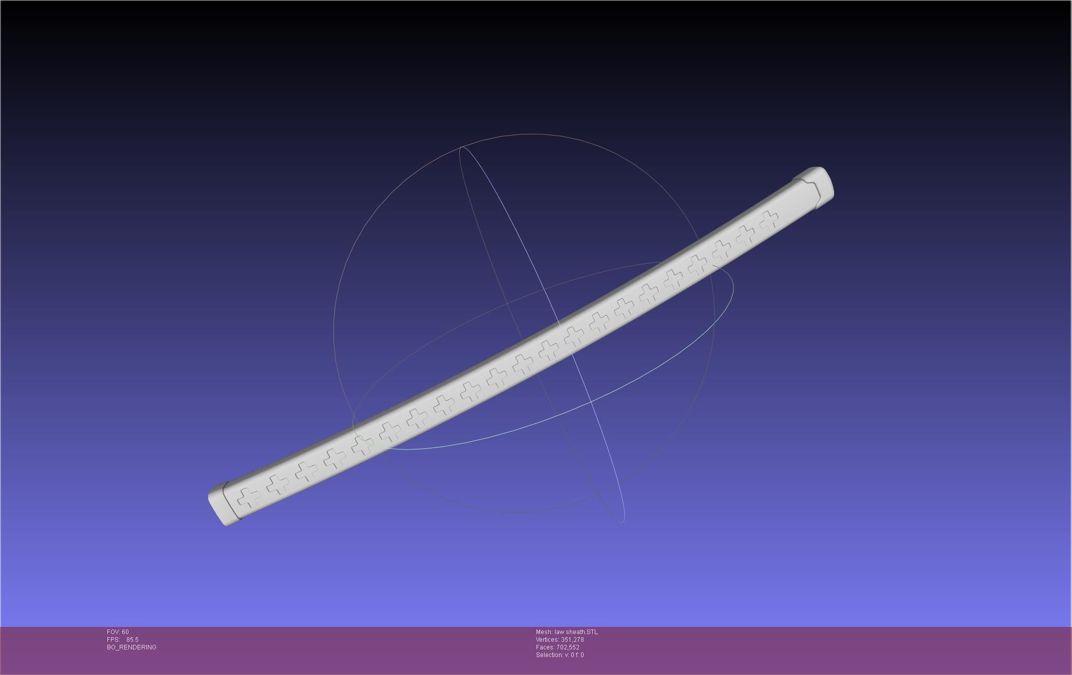 One Piece Trafalga Law Sword And Sheath Assembly 3D model 3D printable ...