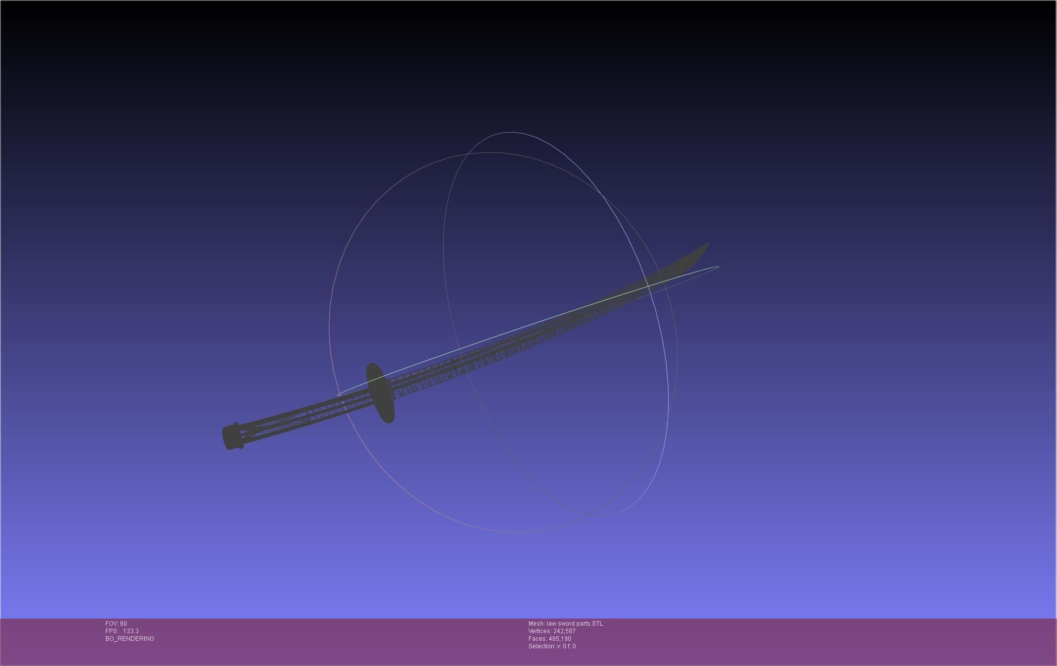 One Piece Trafalga Law Sword And Sheath Assembly 3D model 3D printable ...