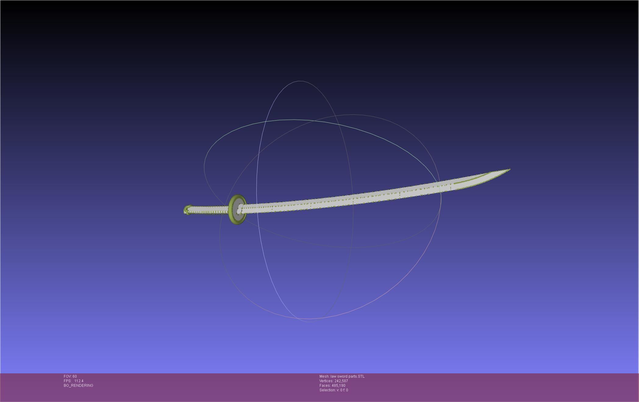 One Piece Trafalga Law Sword And Sheath Assembly 3D model 3D printable ...