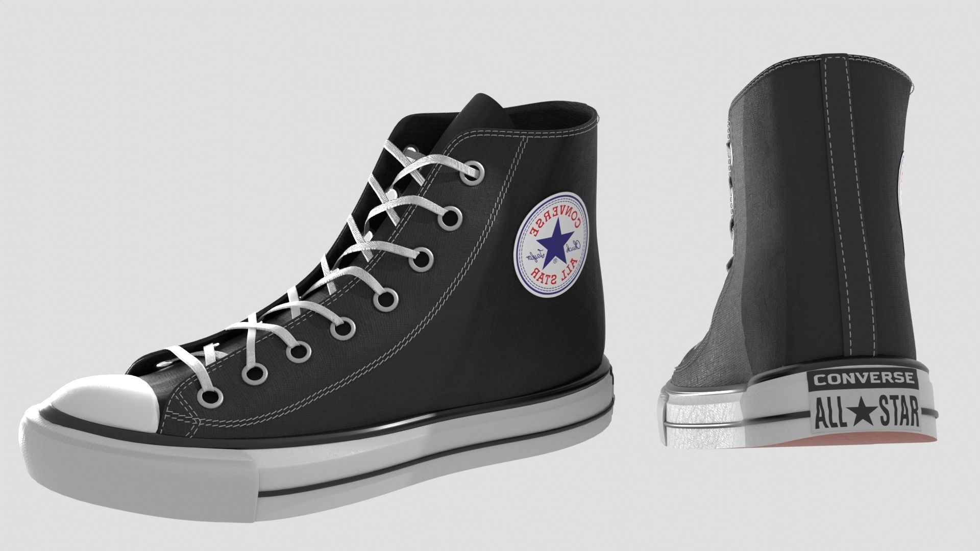 3D converse sneakers - low poly shoes 3D model | CGTrader