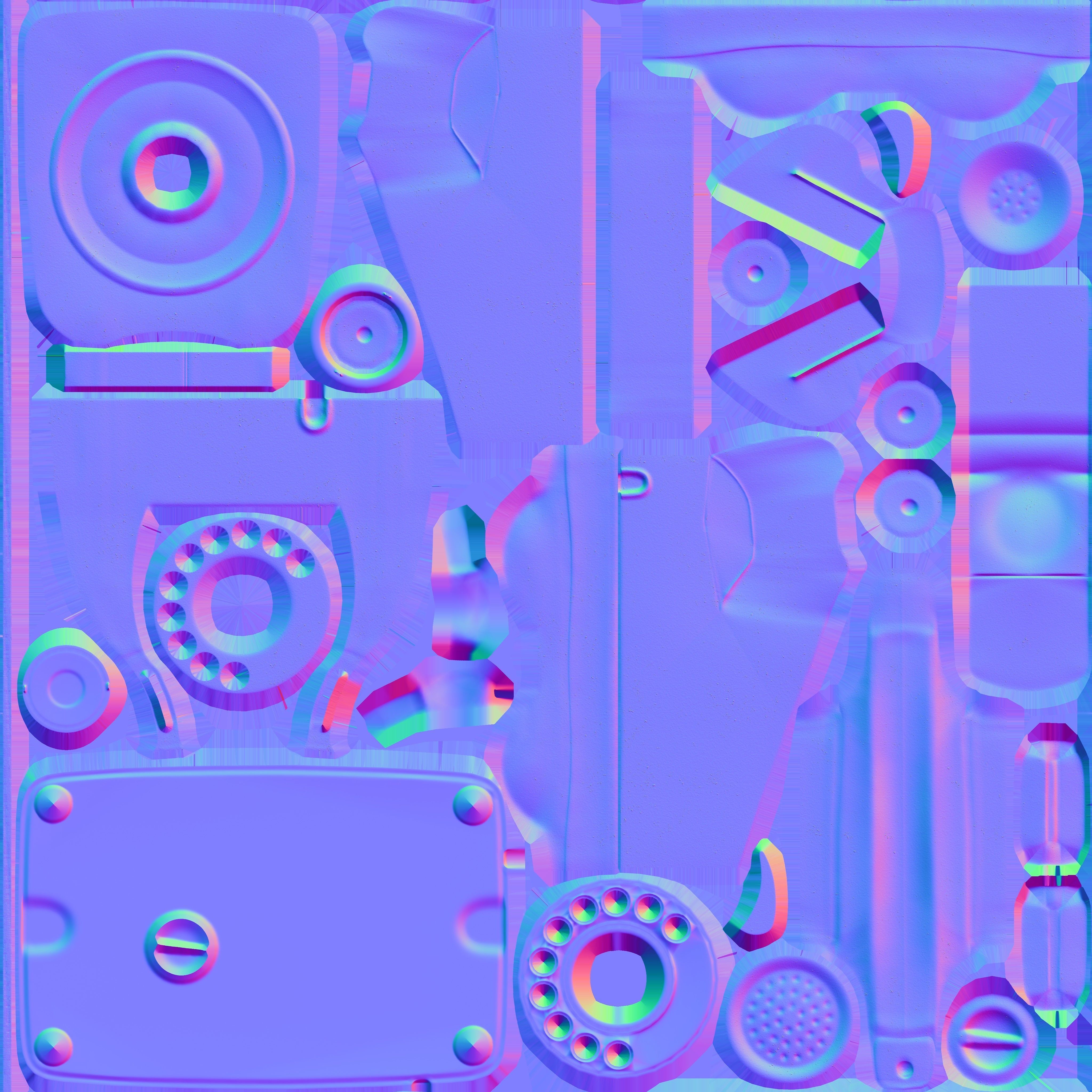 3D model Game Ready Dial Phone VR / AR / low-poly | CGTrader