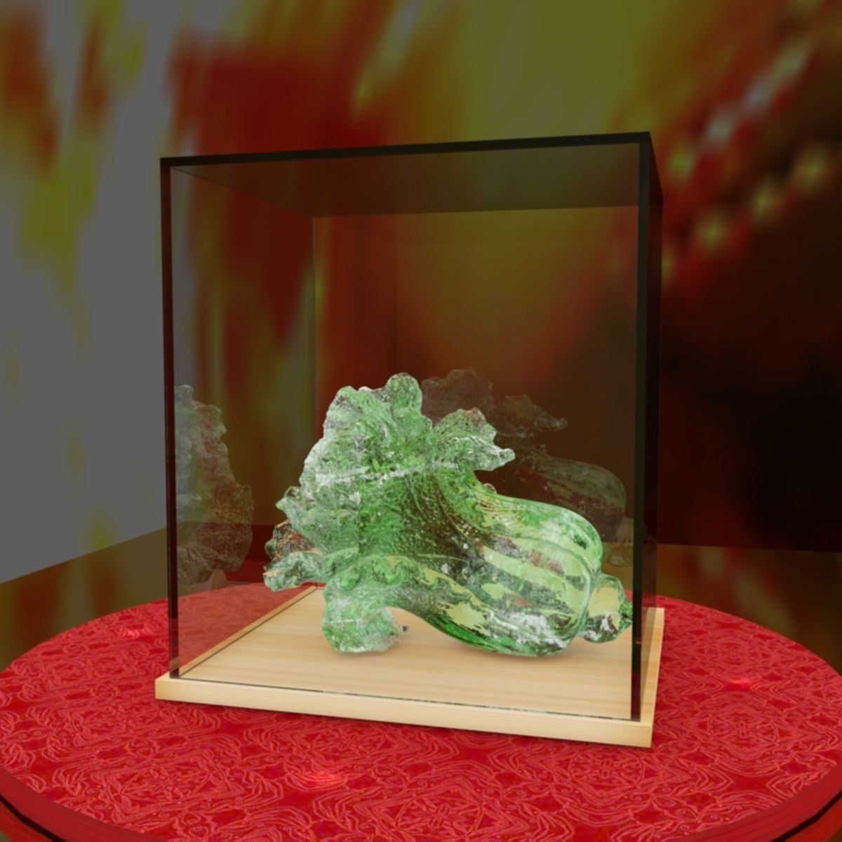 Chinese green cabbage crystal gem 3D model | CGTrader