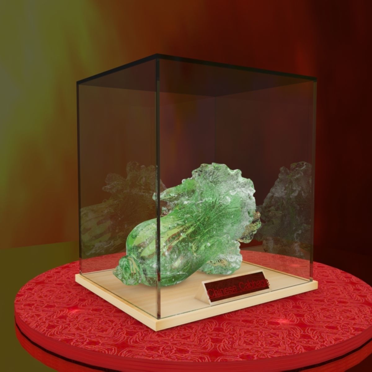 Chinese green cabbage crystal gem 3D model | CGTrader
