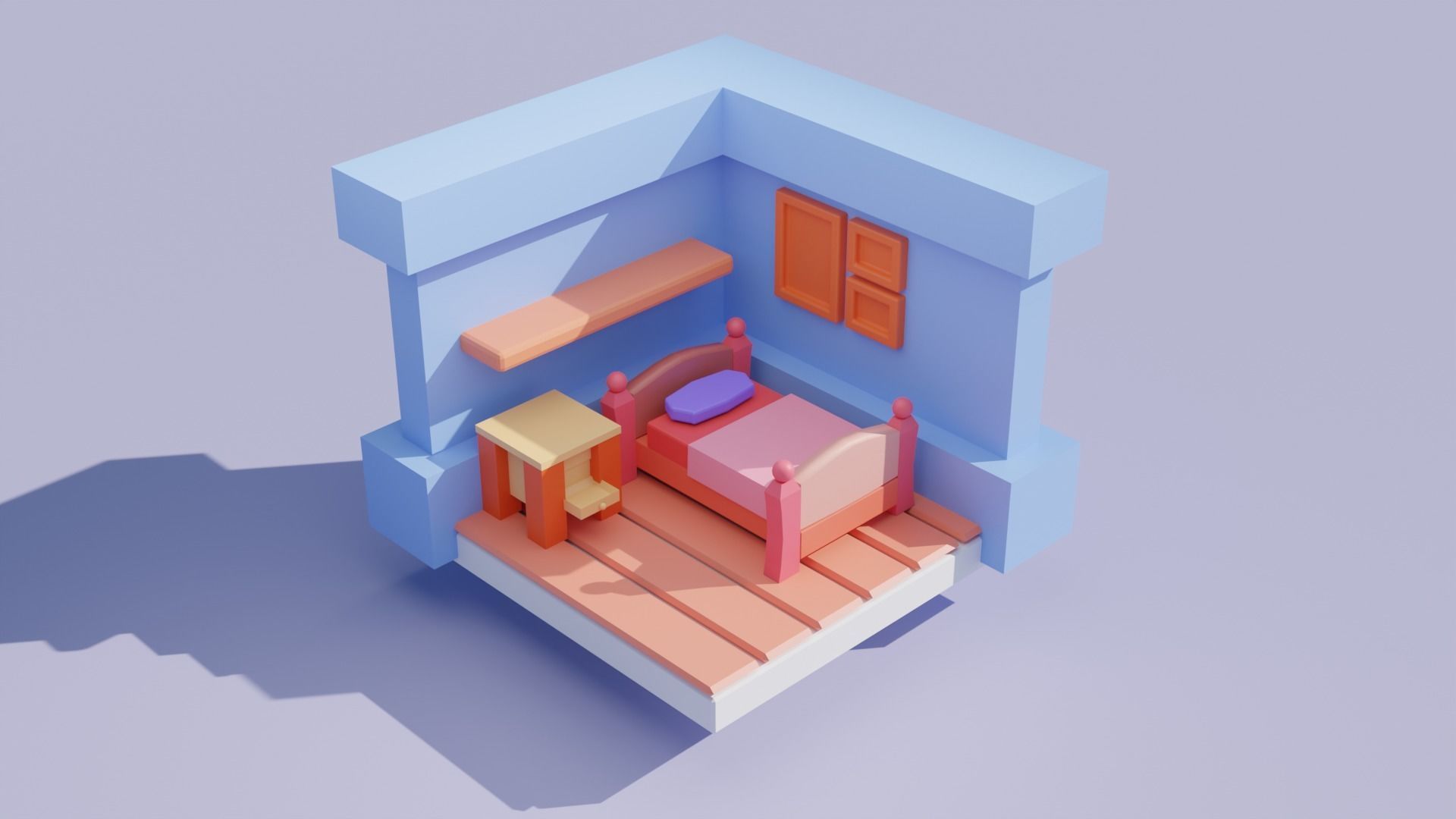 Isometric View Of a House 3D model | CGTrader