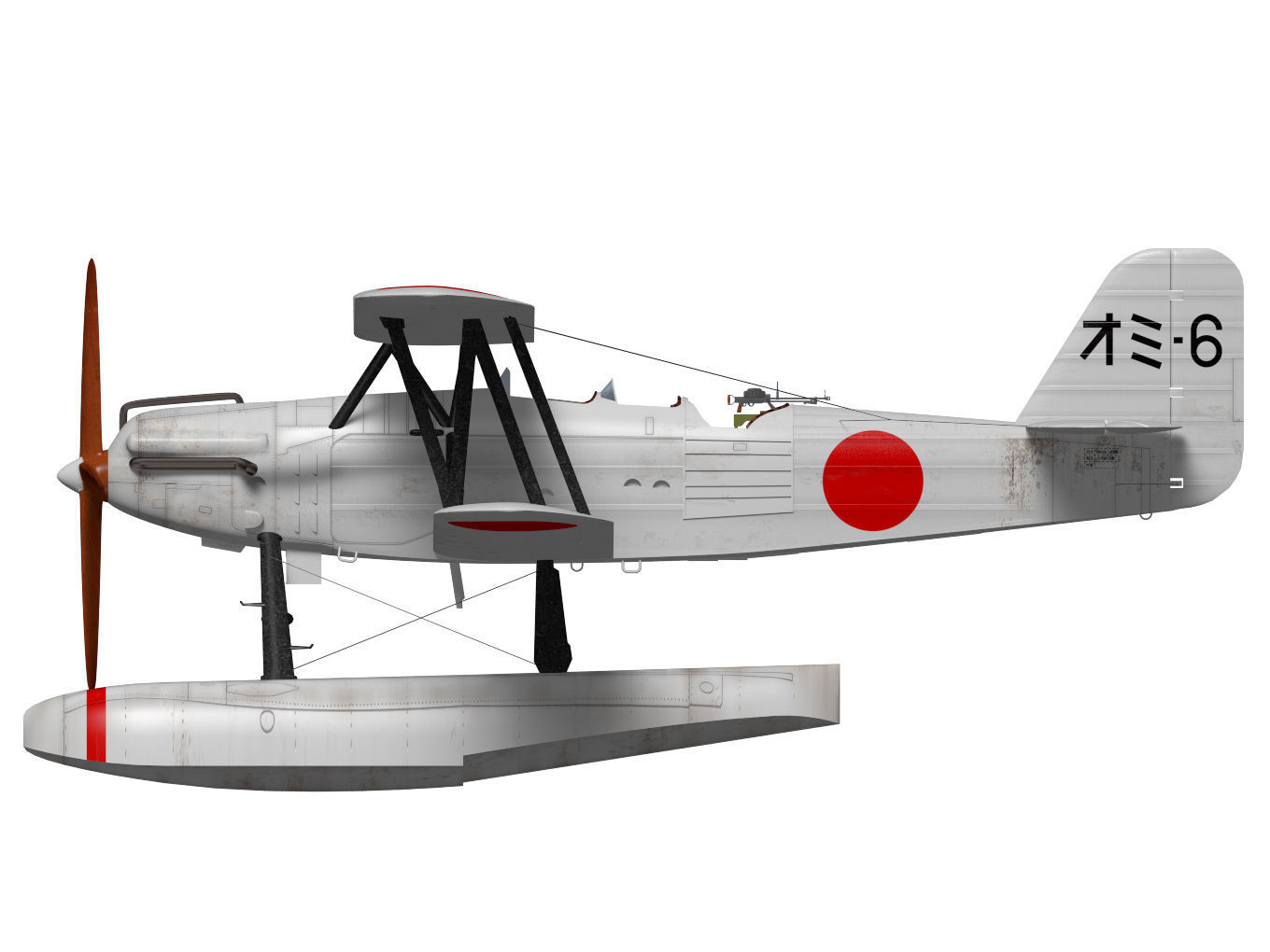 Kawanishi E7K1 Alf 3D model | CGTrader