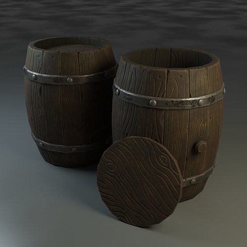 stylized barrel free VR / AR / low-poly 3D model | CGTrader