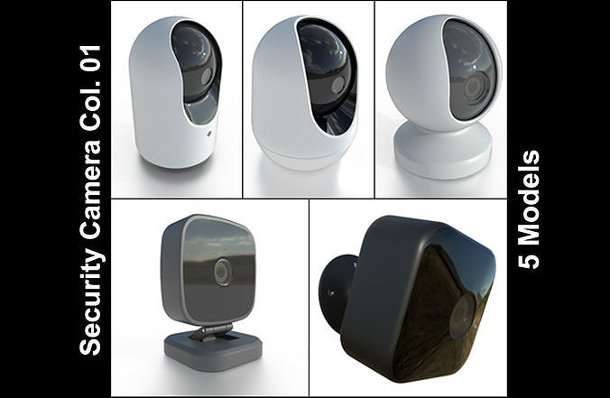 Security Camera - Col01 5 Models 3D Model Collection | CGTrader