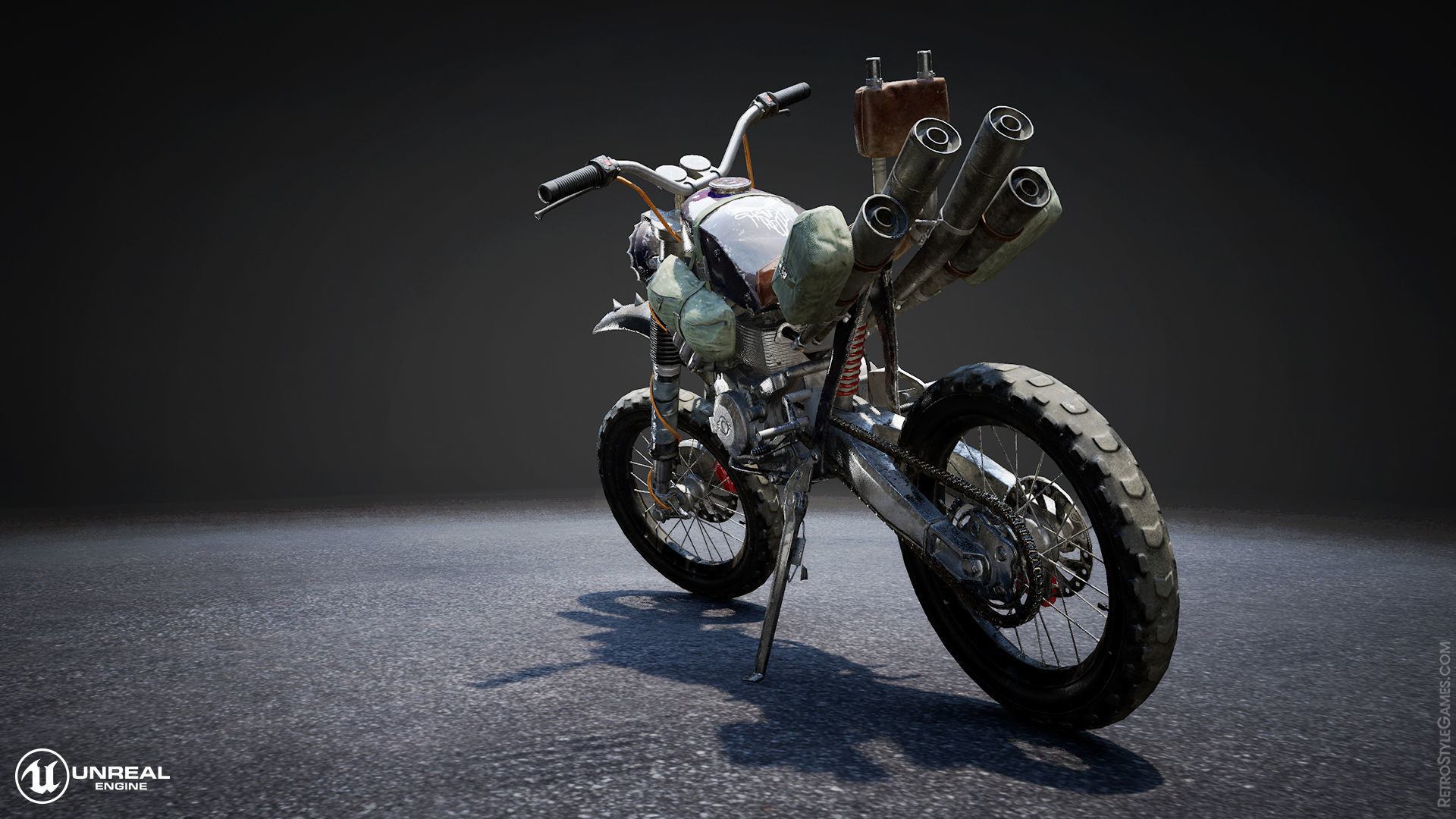 3D model Last Guns - Apocalyptic Buggy and Motorbike Pack VR / AR / low ...