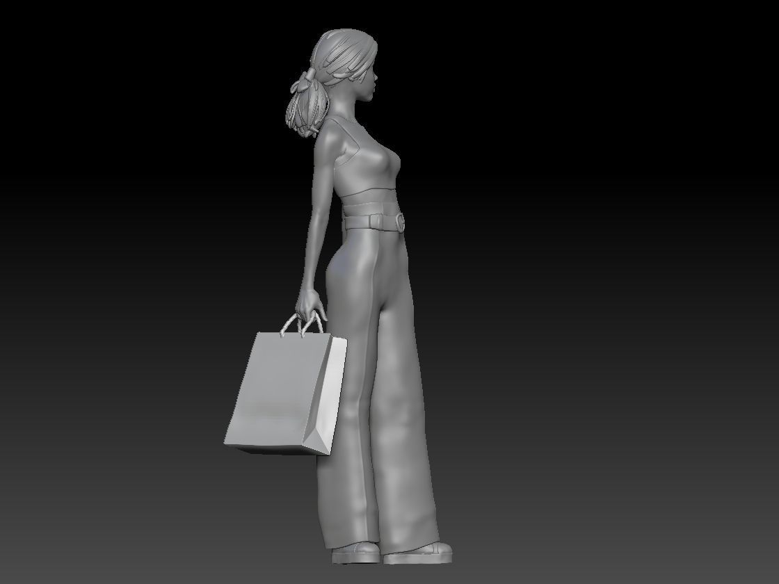 SHOPPING GIRL 3 3D model 3D printable | CGTrader