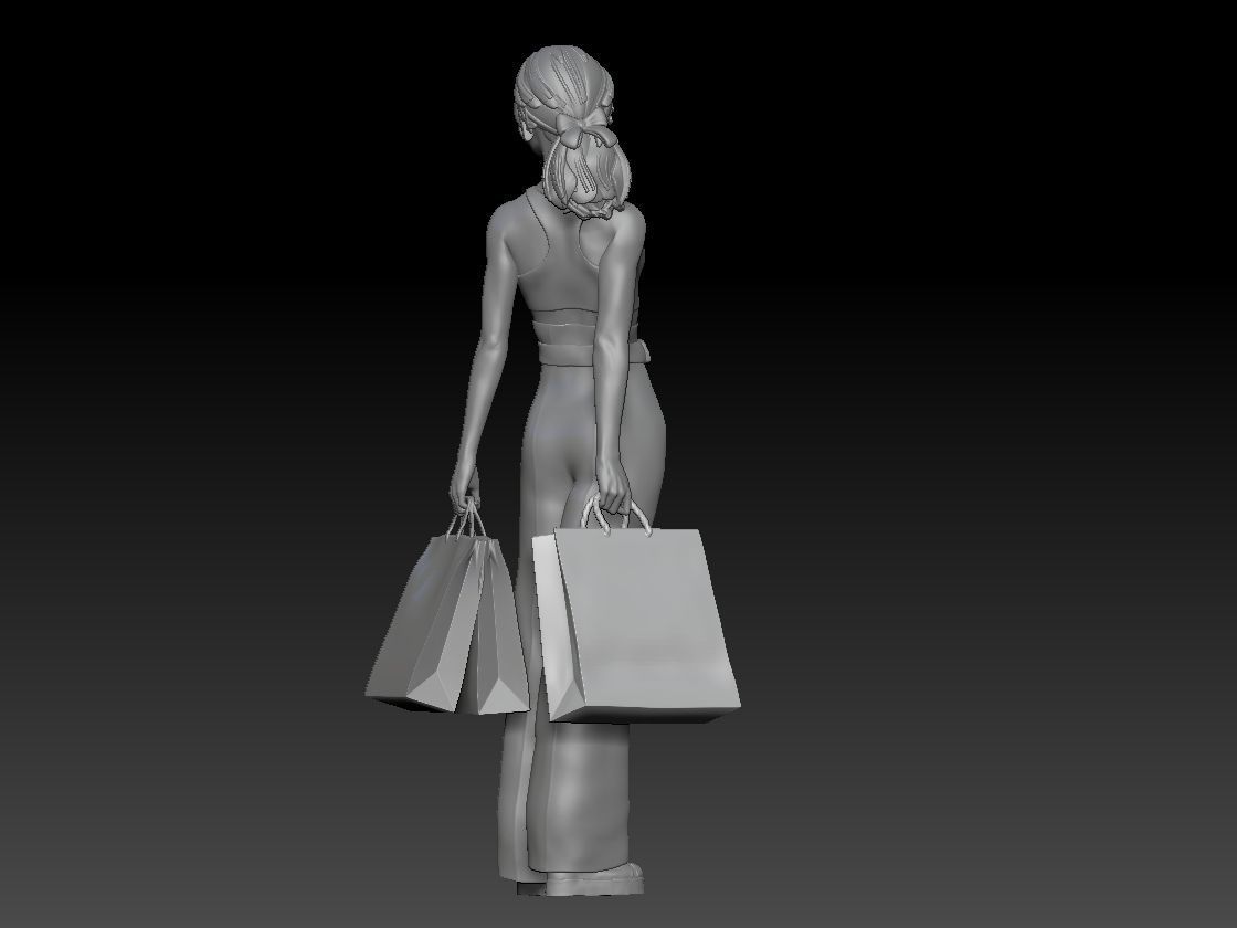 SHOPPING GIRL 3 3D model 3D printable | CGTrader