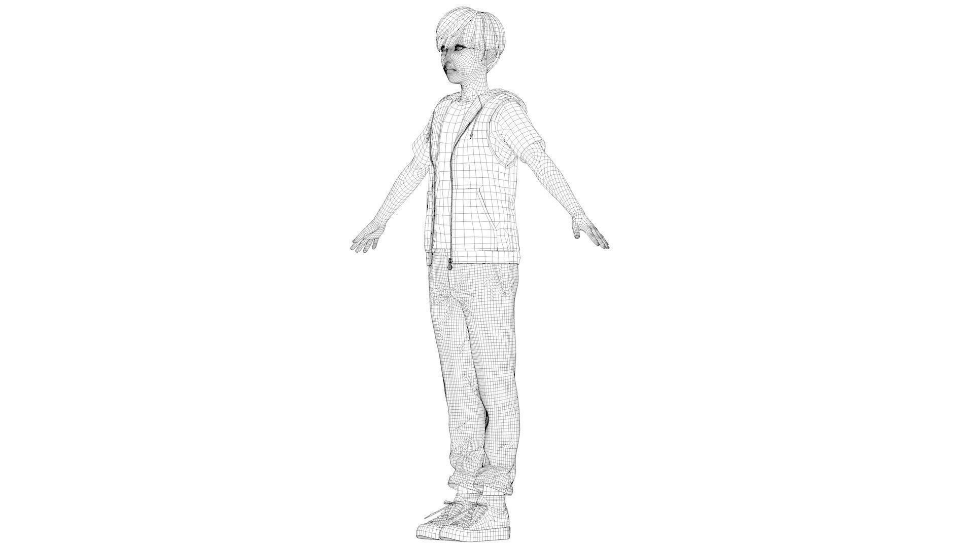 Boys teenagers young students 3D model | CGTrader