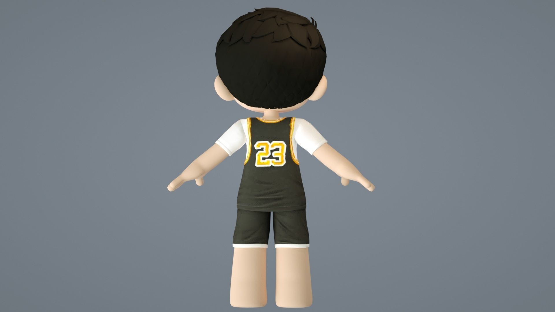 Cartoon Basketball Boy Child Primary School Student 3D model | CGTrader