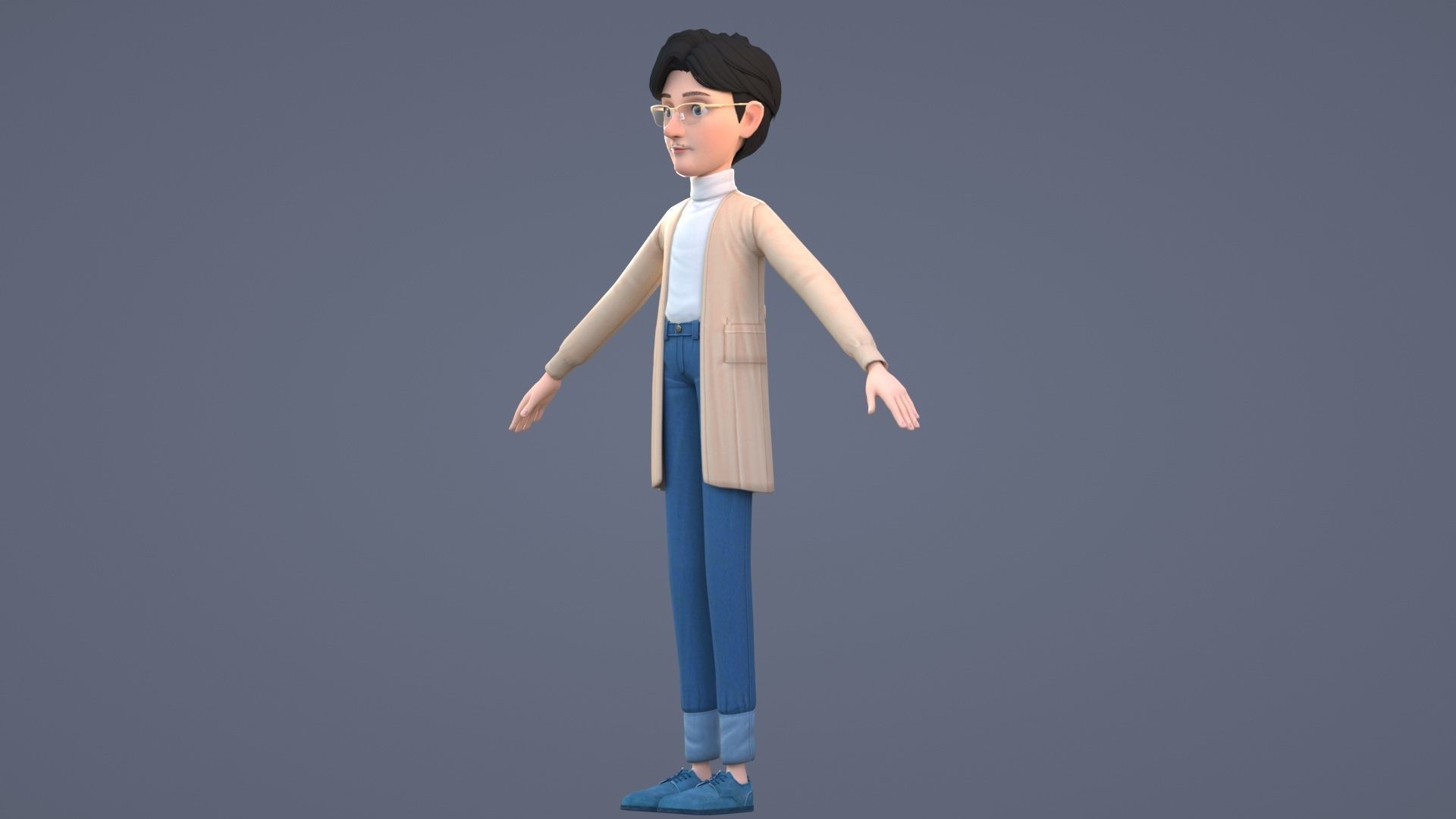 Cartoon Man Father Father Man Uncle Adult 3D model | CGTrader