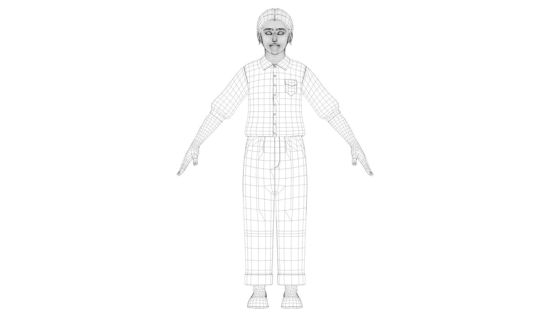 Mother Auntie Rural Old Lady Realistic Figure 3D model | CGTrader