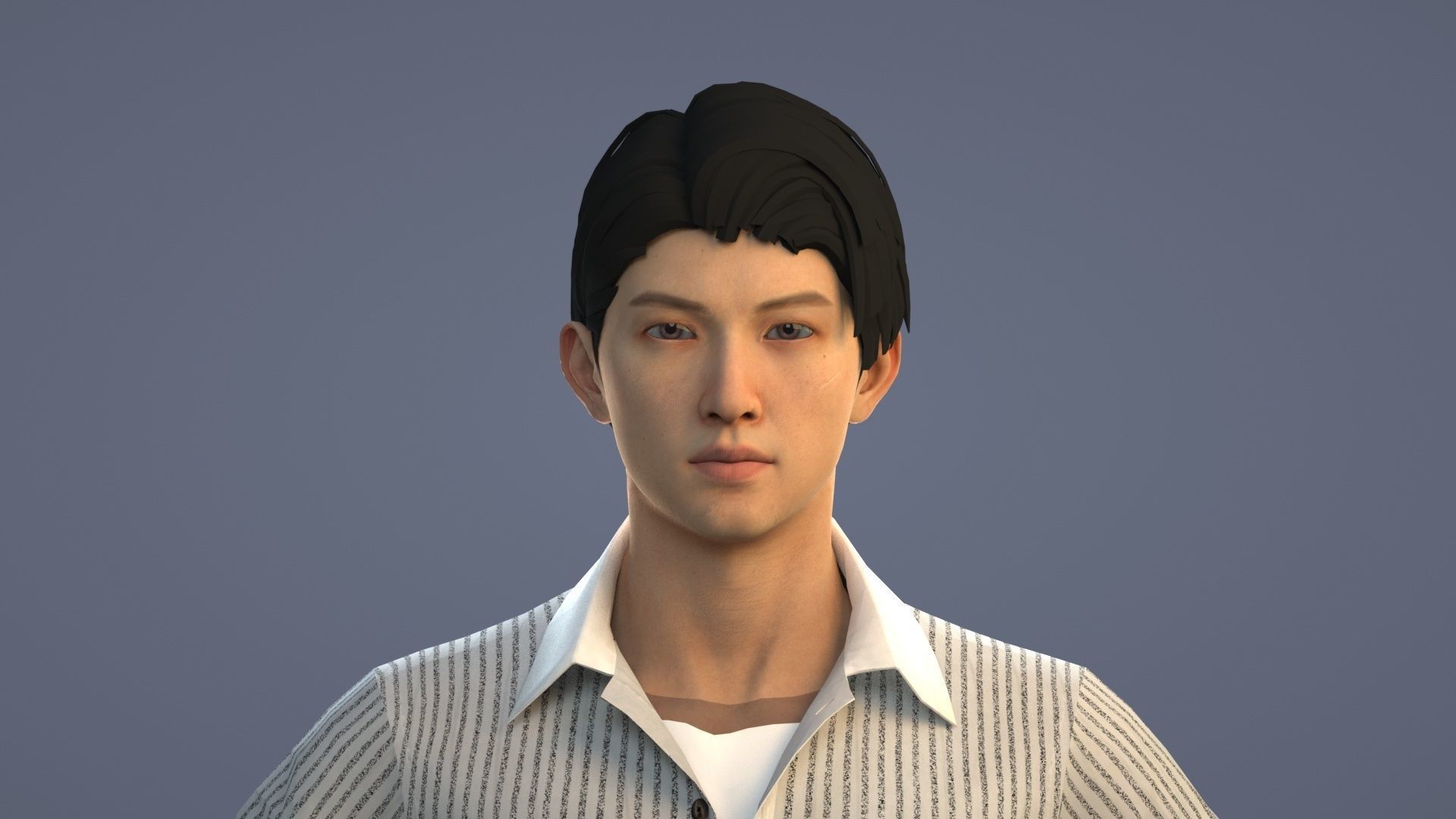 Handsome Uncle Big Brother Pretty Boy Realistic Character Father 3D ...