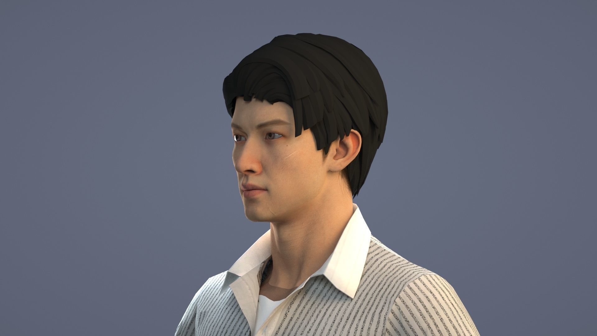 Handsome Uncle Big Brother Pretty Boy Realistic Character Father 3D ...