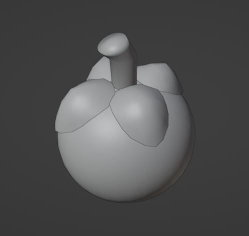 3D model Low Poly Mangosteen 3D Model VR / AR / low-poly | CGTrader