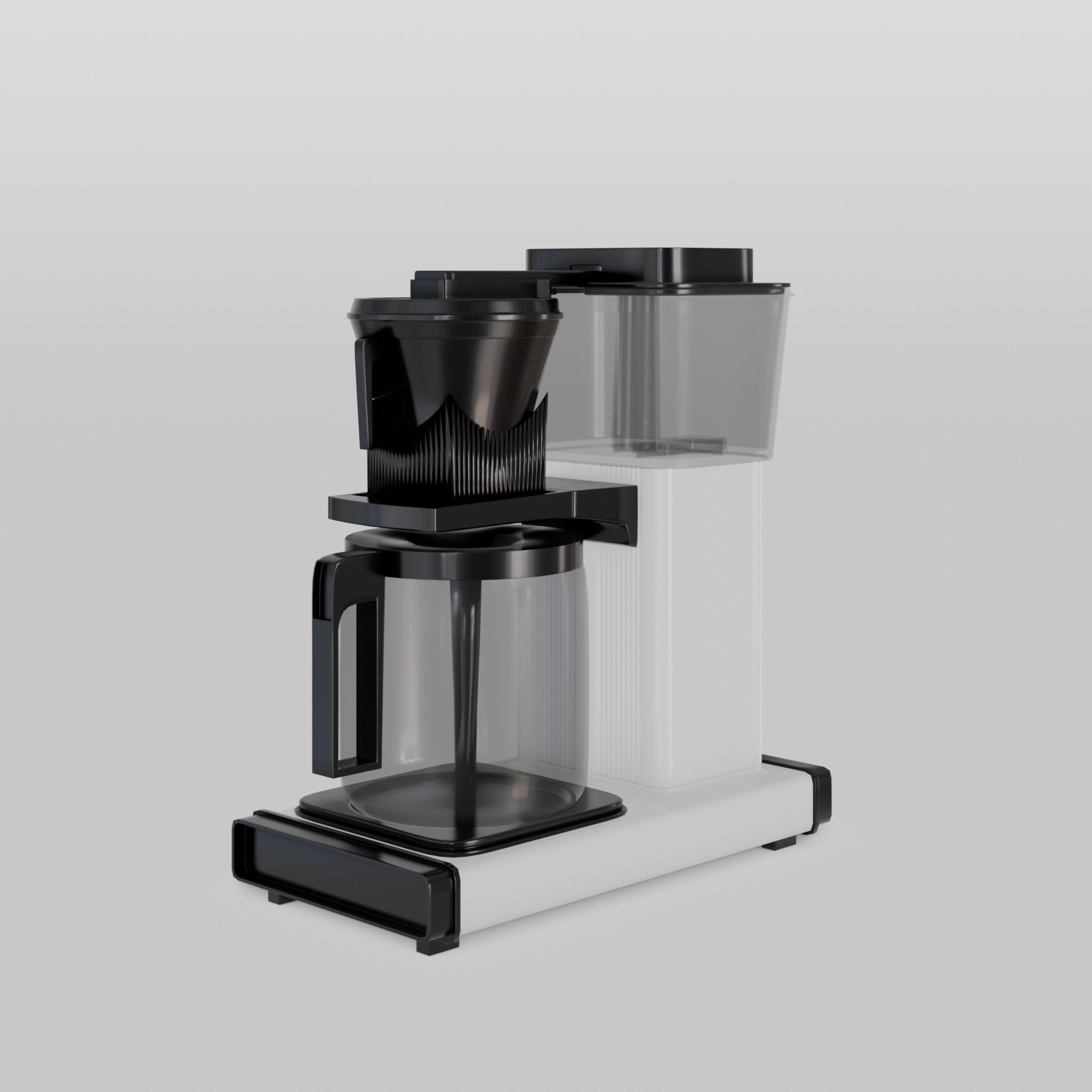 3D model Coffee Maker KB White metallic VR / AR / low-poly | CGTrader