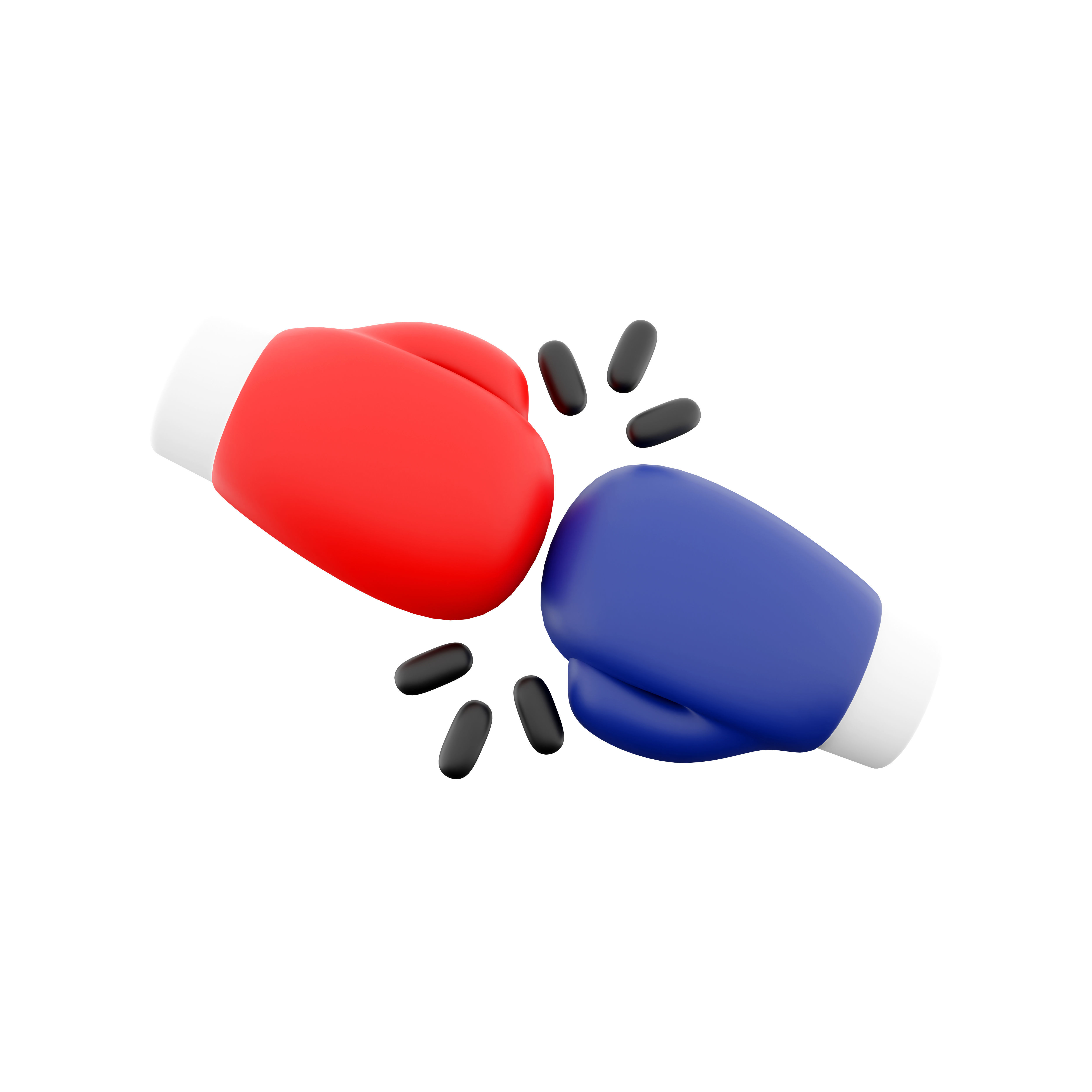 3d boxing gloves hit each other icon 3D model | CGTrader