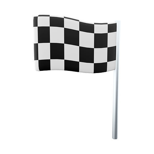 3d racing flag icon 3D model | CGTrader