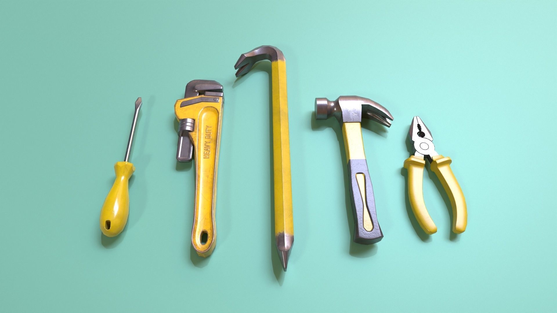 3D model Tool Kit with Crowbar VR / AR / low-poly | CGTrader