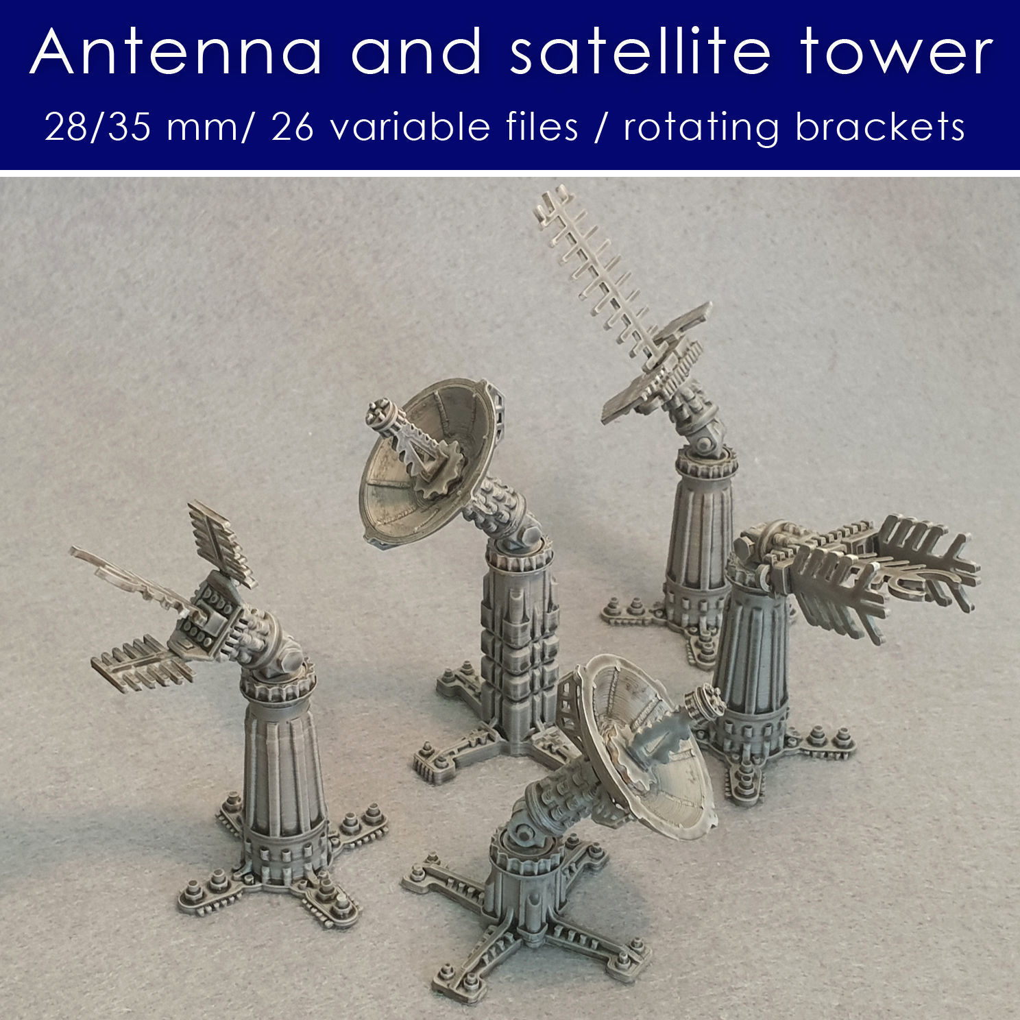 Antenna and satellite tower 3D model | CGTrader