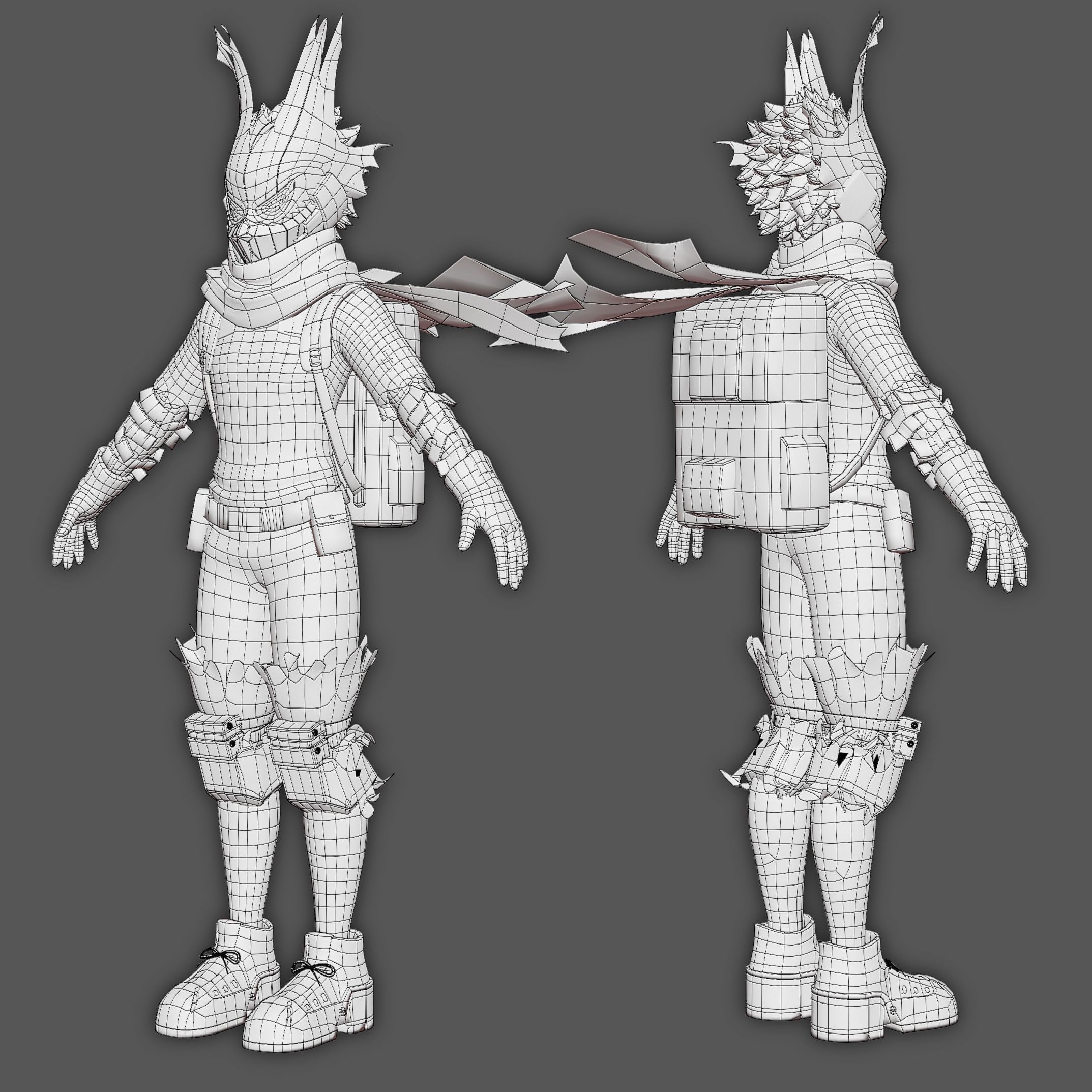 3D model Edgy Midoriya from Boku no hero academia - Rigged VR / AR ...