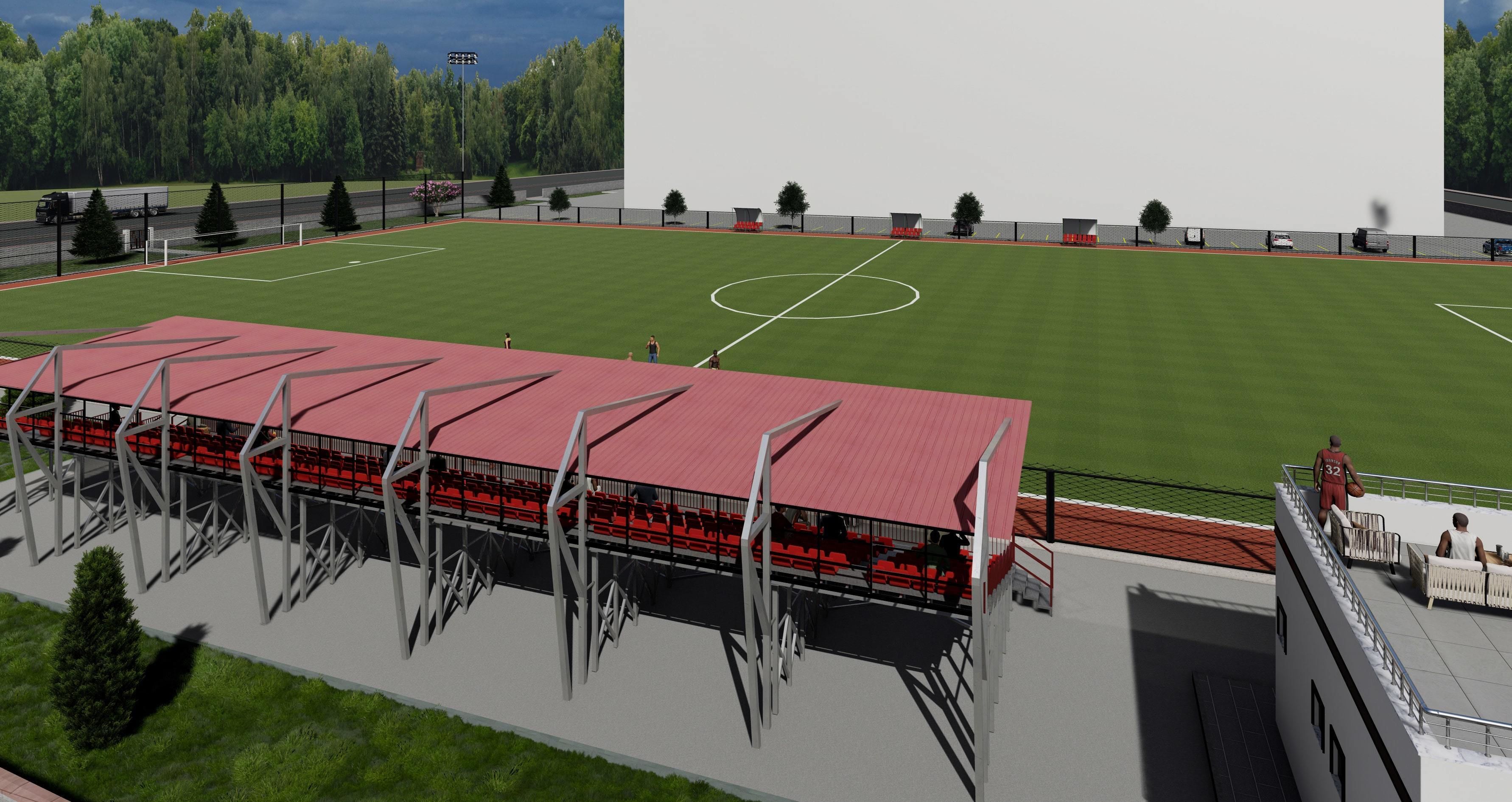 Stadium Sports facility Football training pitch 3D model | CGTrader
