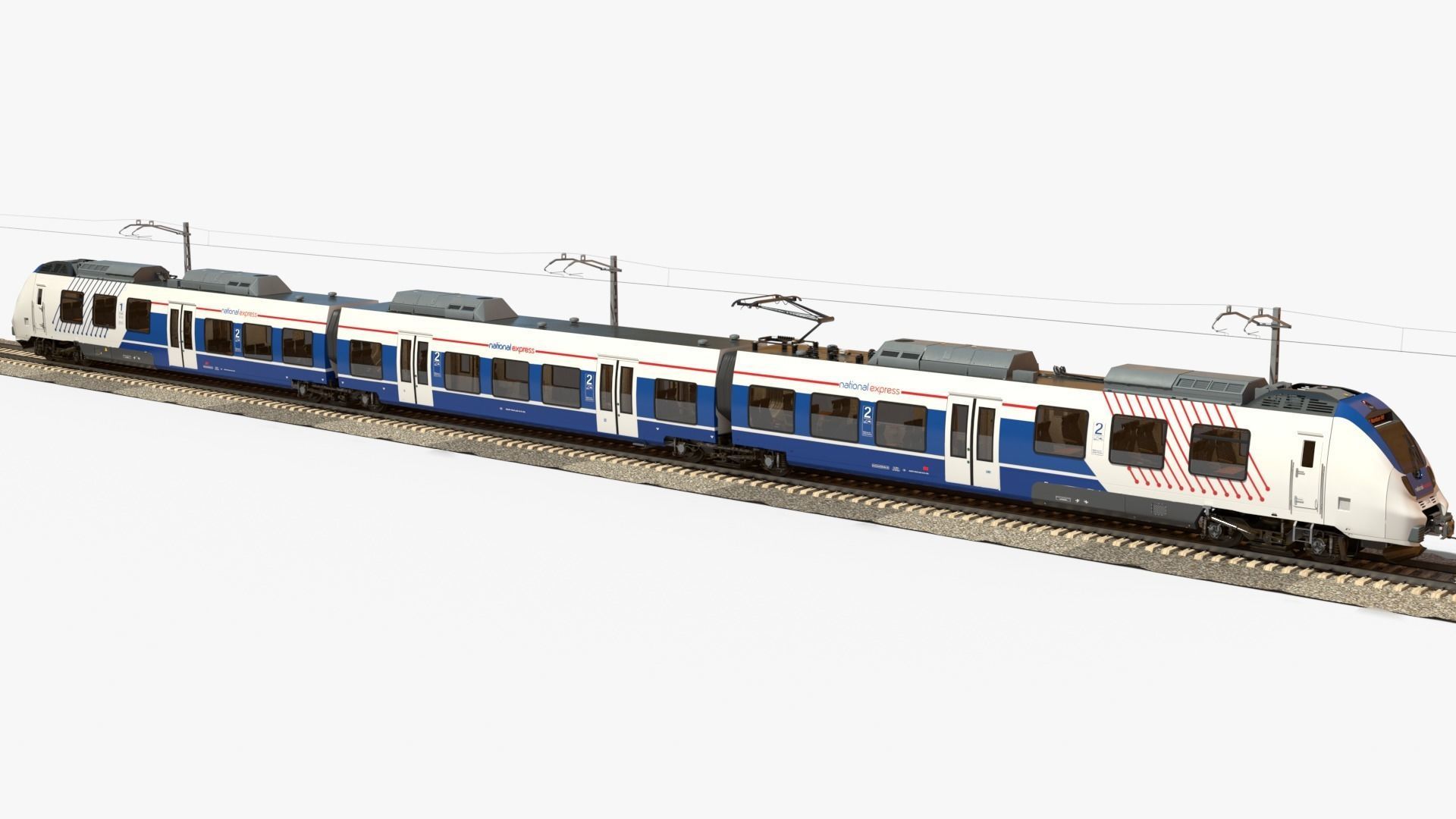 3D model Bombardier TALENT Train National Express VR / AR / low-poly ...
