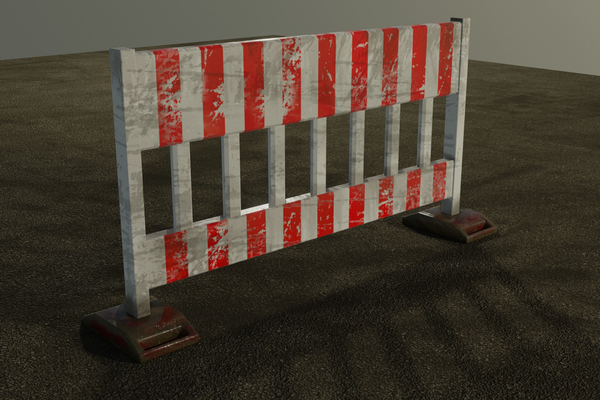 3D model Road Barriers Set VR / AR / low-poly | CGTrader