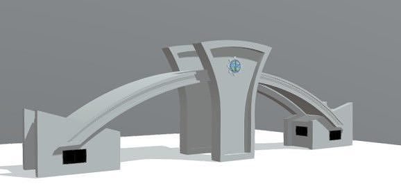Mehran University Jamshoro Main Gate 3D model | CGTrader