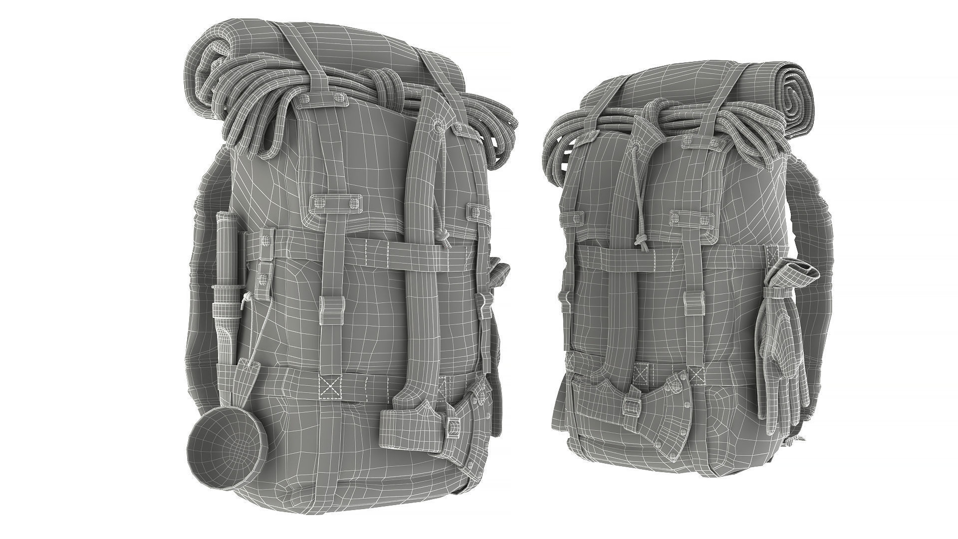 Camping Backpack 3D model | CGTrader