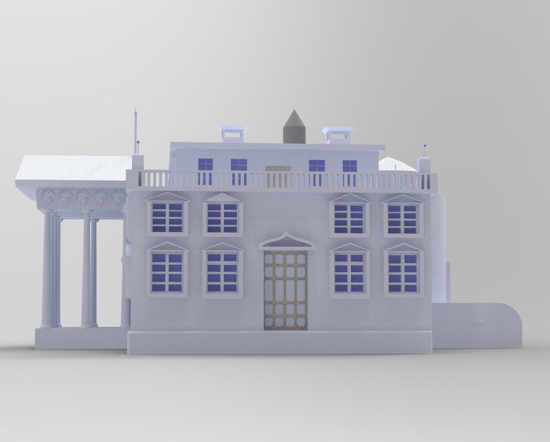 The White House Washington 3D model 3D printable | CGTrader