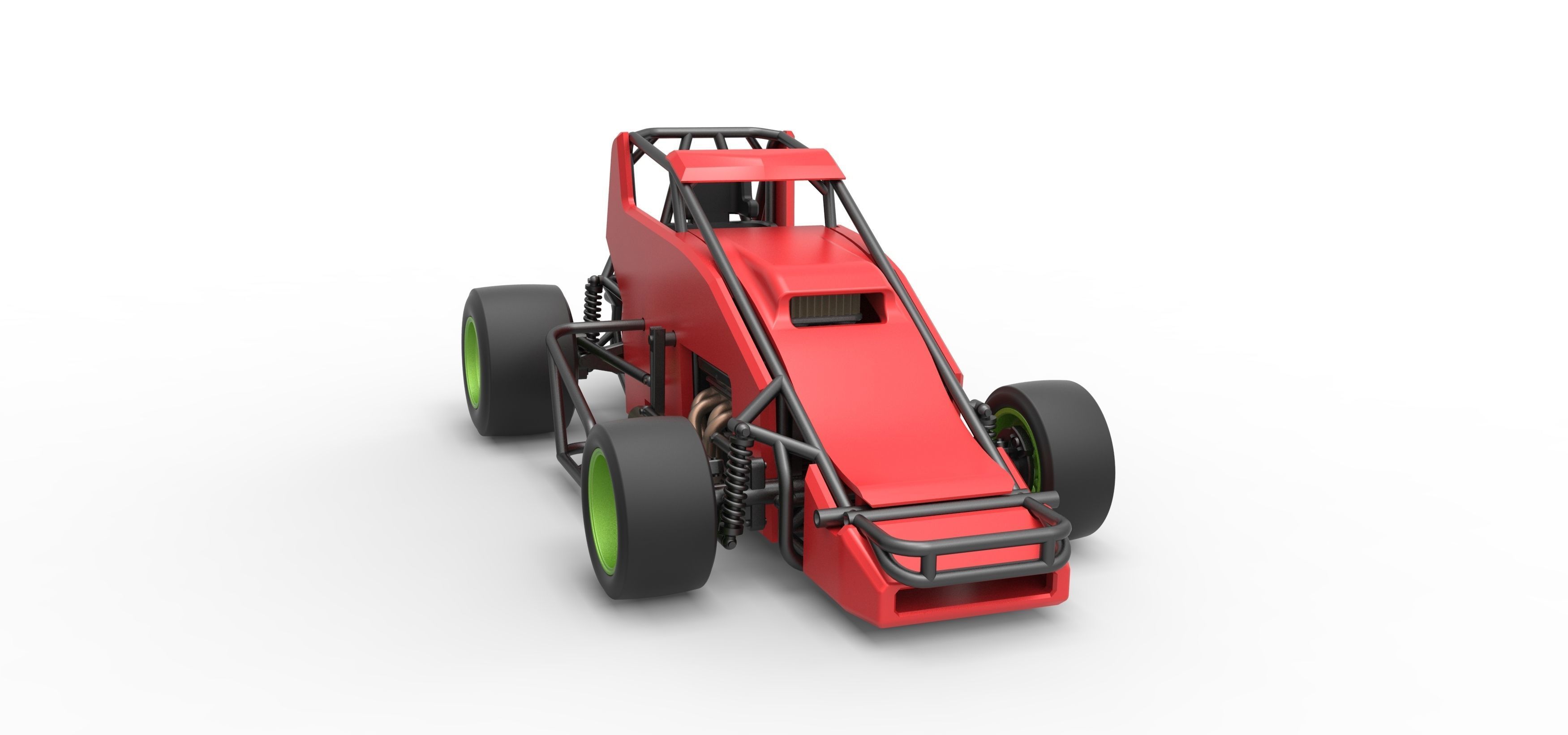 Diecast Pavement Sprint car Scale 1 to 25 3D model 3D printable | CGTrader