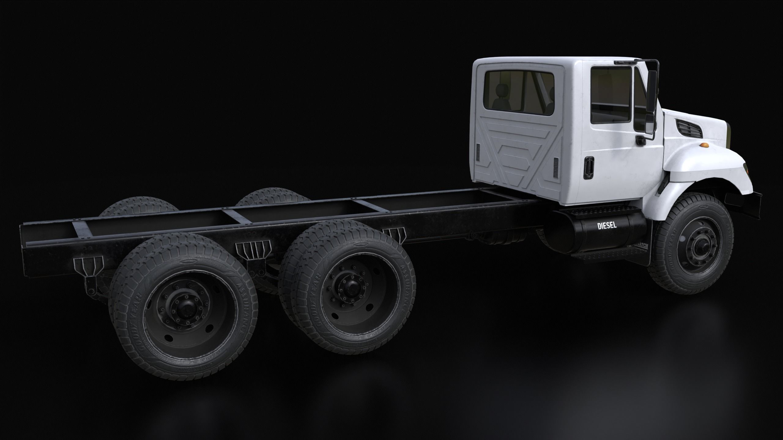 International Workstar 7400 Chassis White 3D model | CGTrader