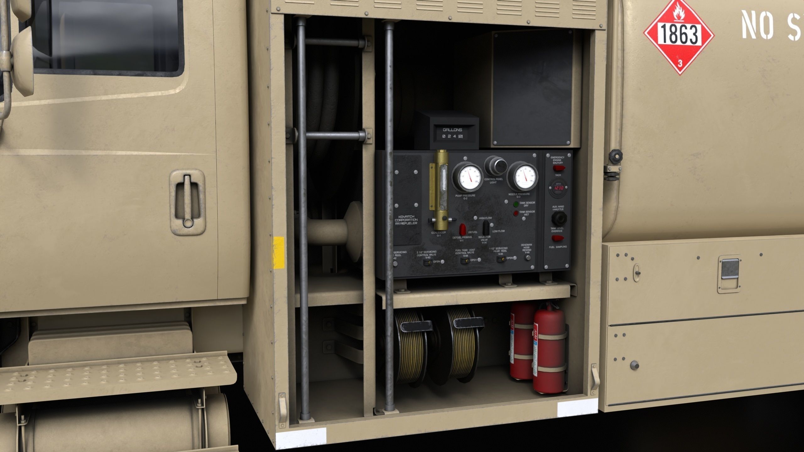 Kovatch R11-6000 Refueler Sand 3D model | CGTrader