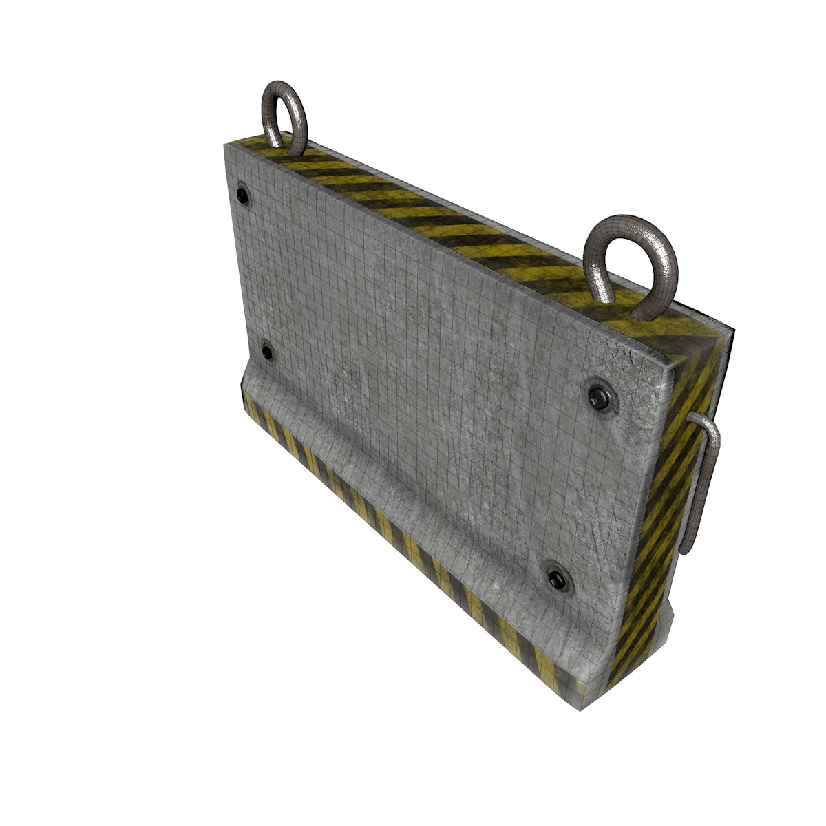 Road Block Armored Concrete 3D model | CGTrader